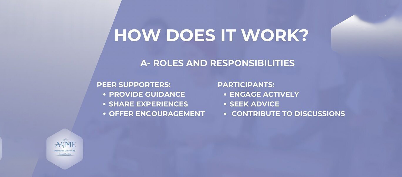 PU ASME Launches Peer Support Program | Phoenicia University